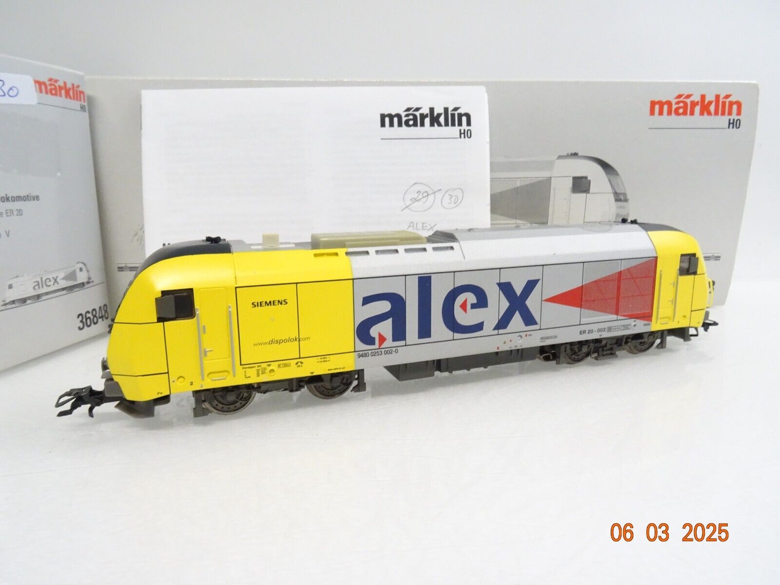 Märklin H0 36848 Diesellok ER 20 alex Digital in OVP LE9255 – Modellbahnparadies-Meiger